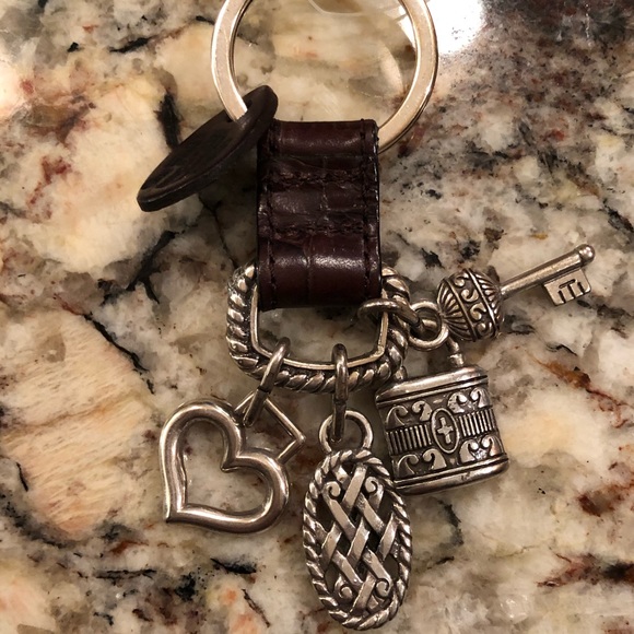 Brighton | Accessories | One World By Brighton Leather Charm Key Ring ...